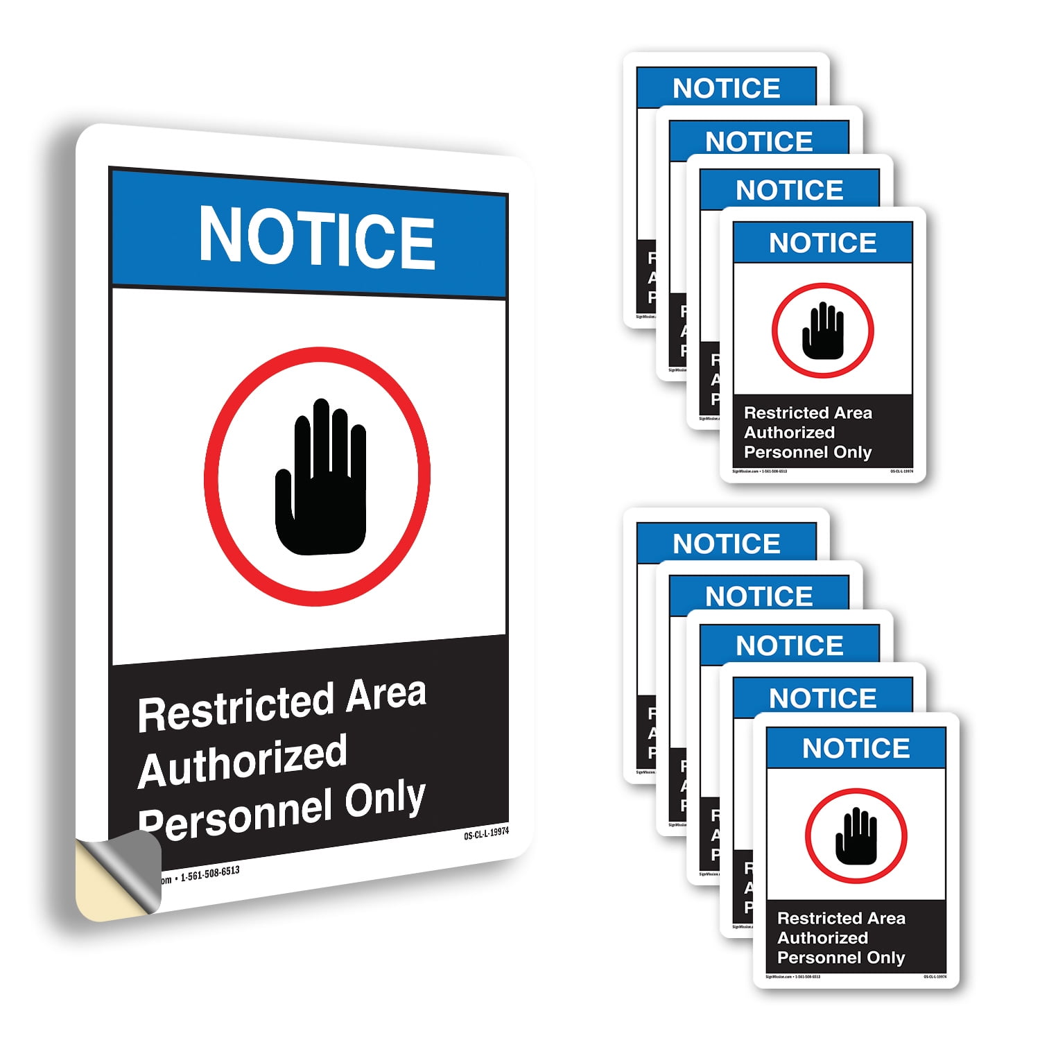 Restricted Area Authorized Personnel Only OSHA Notice Vinyl Decal Label ...