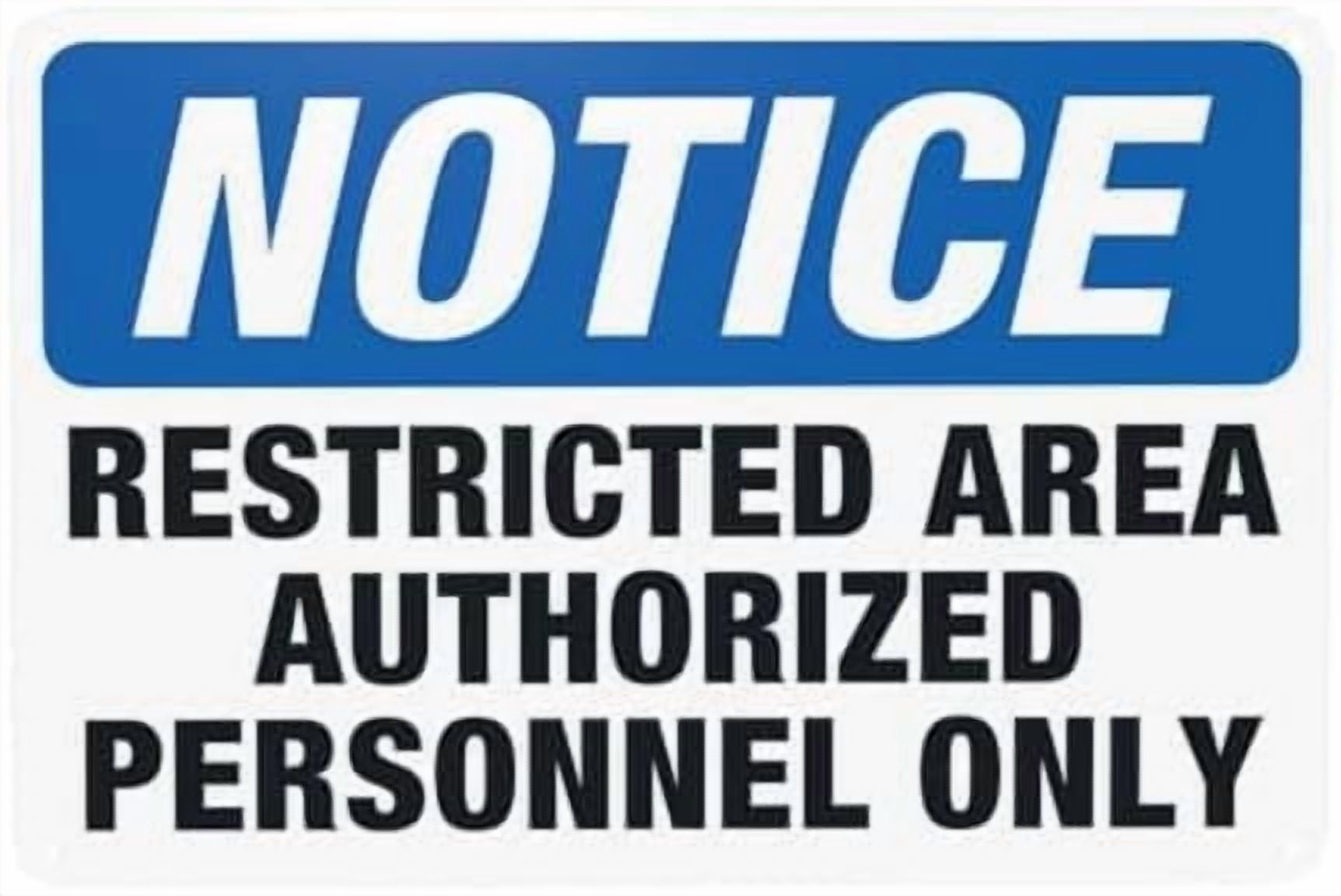 Restricted Area, Authorized Personnel Only Warning Sign, Do Not Enter ...