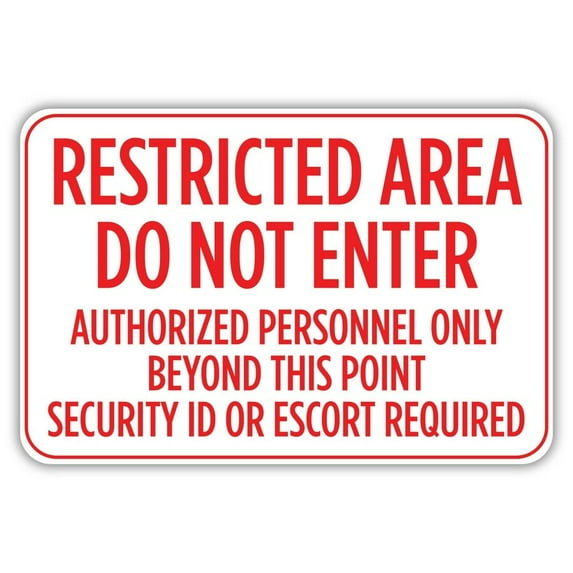 Restricted Area Do Not Enter Metal Aluminum Sign Size: 16 x 12 Inch ...