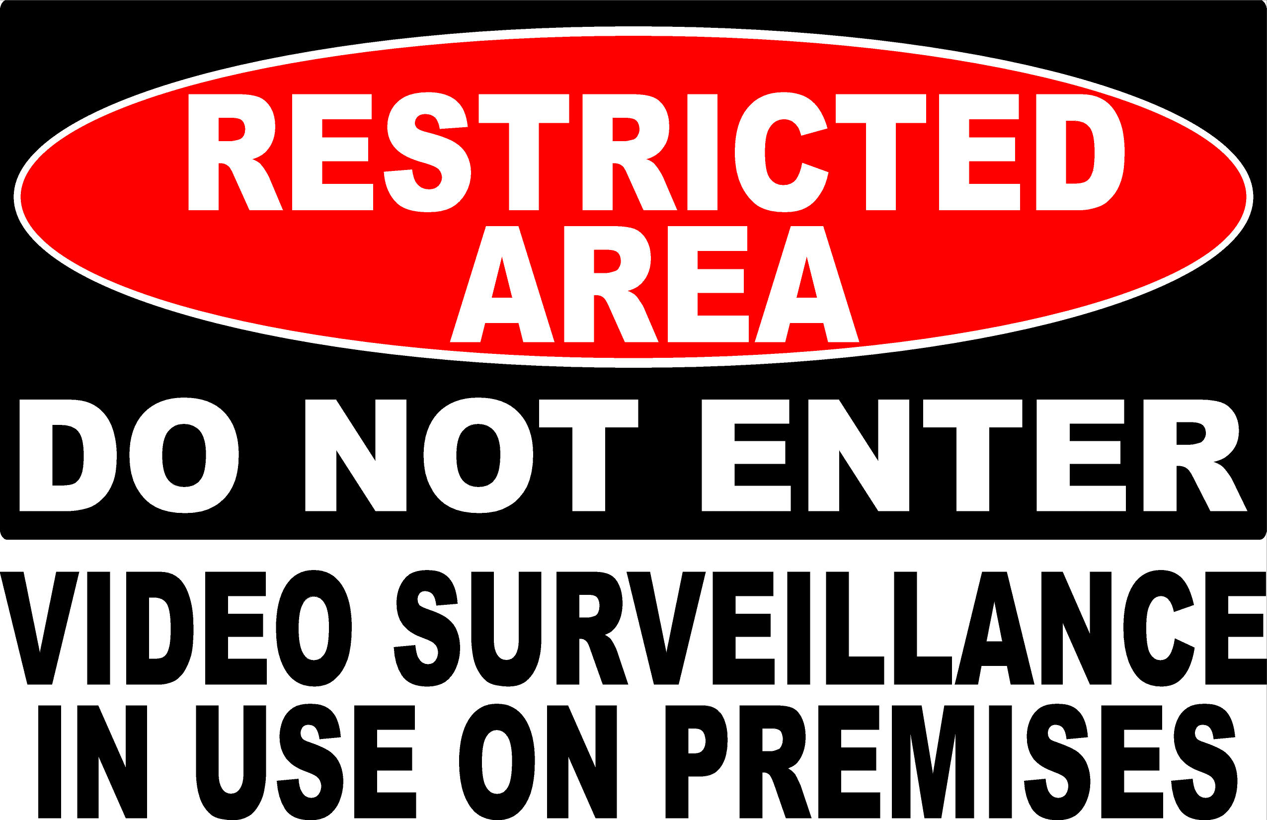Restricted Area Do Not Enter Video Surveillance in Use Sign - Walmart.com