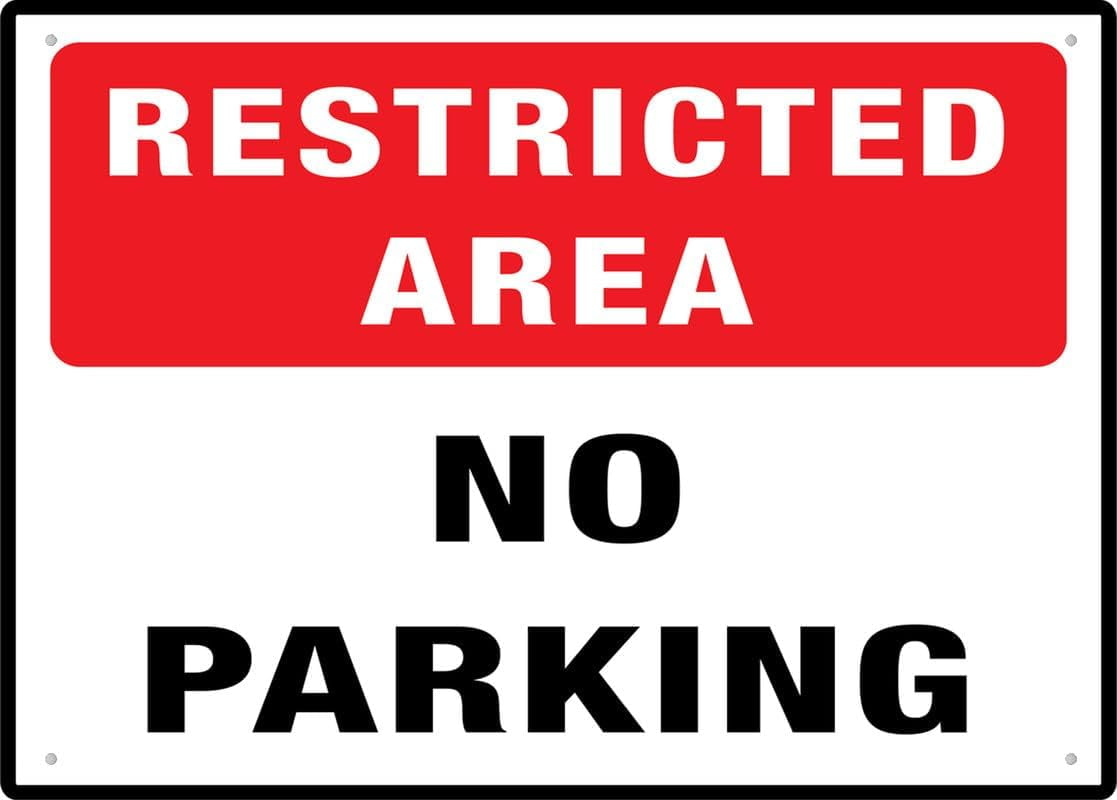Restricted Area No Parking For House 12 X 8 in Yard Sign Premium ...