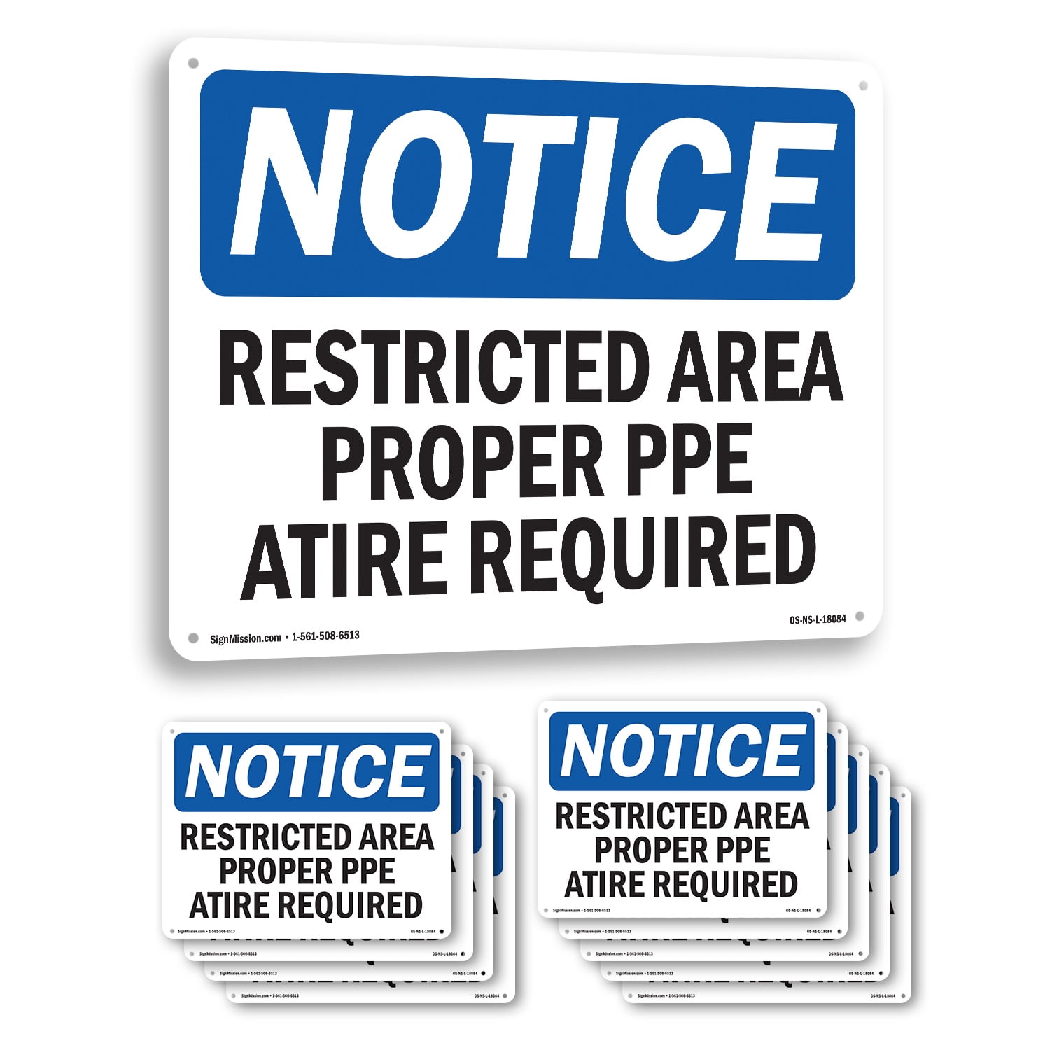 Restricted Area Proper O.R. Attire Required OSHA Notice Aluminum Sign ...