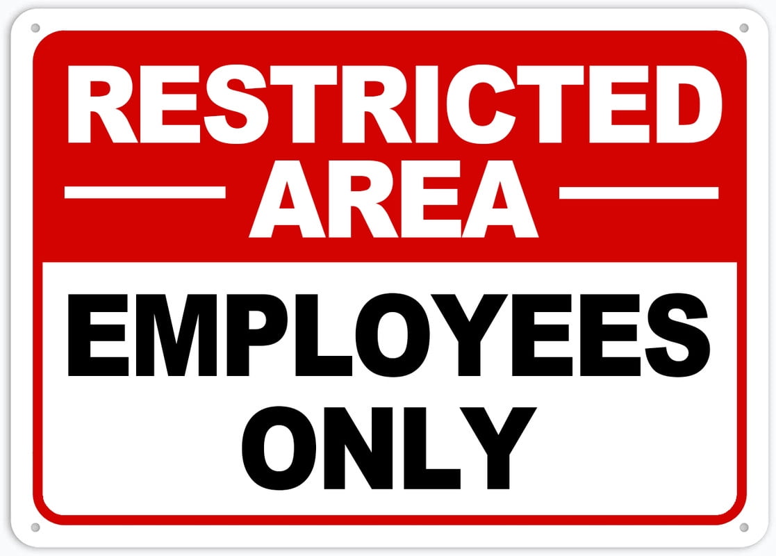 Restricted Area Sign 8"X12" Rust Free Aluminum Signs Outdoor, Metal Tin ...