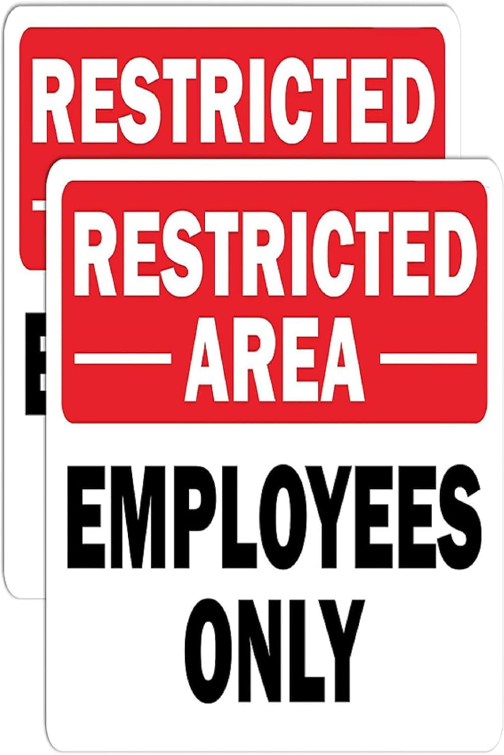 Restricted Area Sign Employees Only Sign Metal Tin Sign 8x12 Inch ...