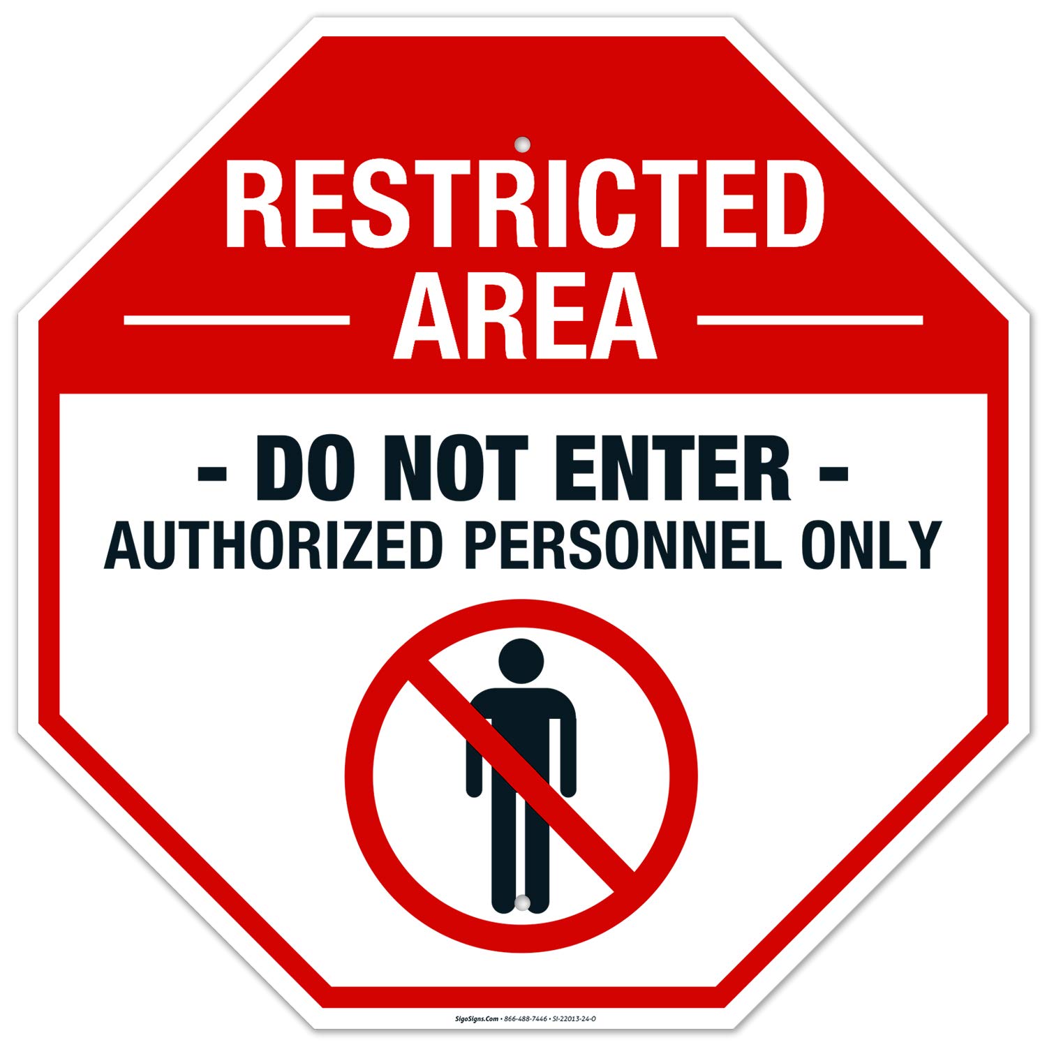 Restricted Area Sign, Do Not Enter Authorized Personnel Only Sign ...