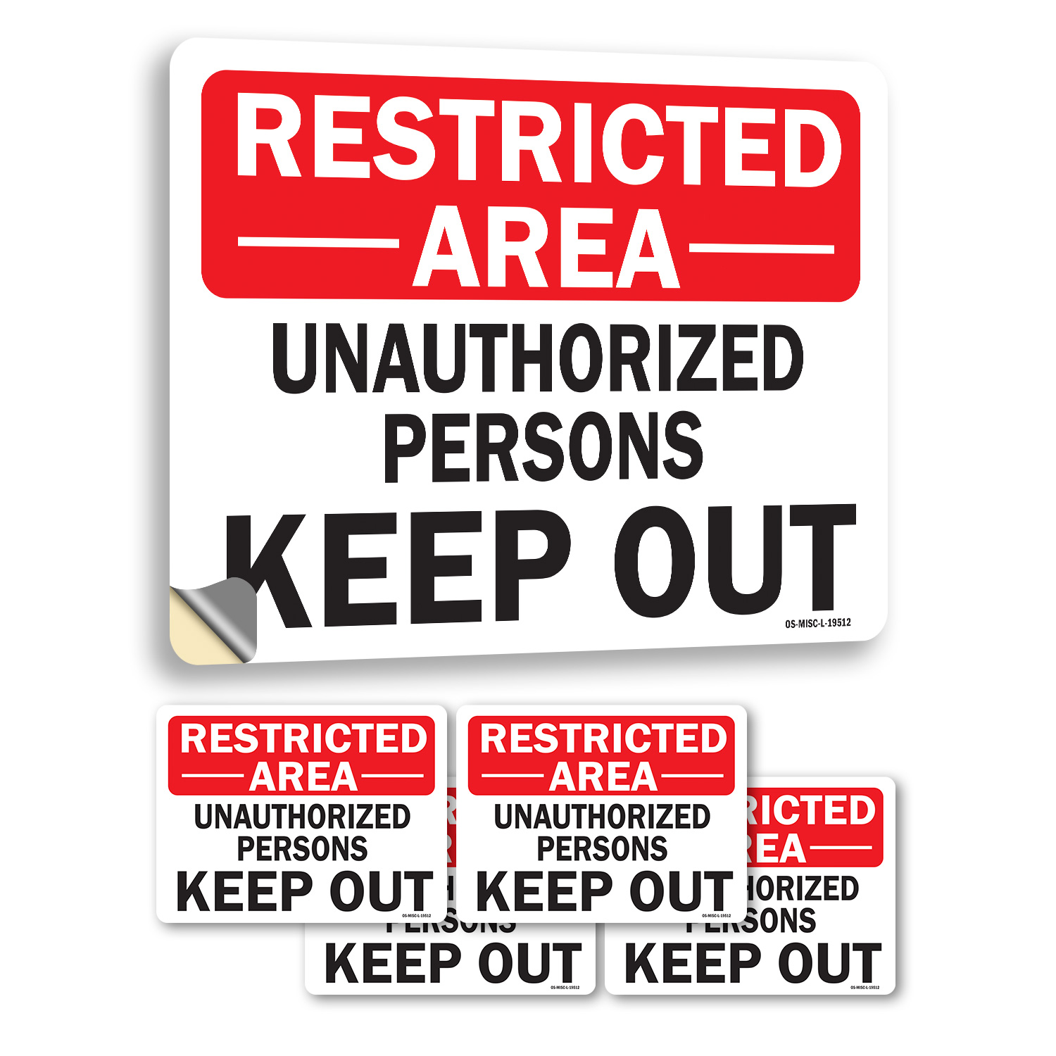 Restricted Area Unauthorized People Keep Out OSHA Vinyl Decal Label 24 ...