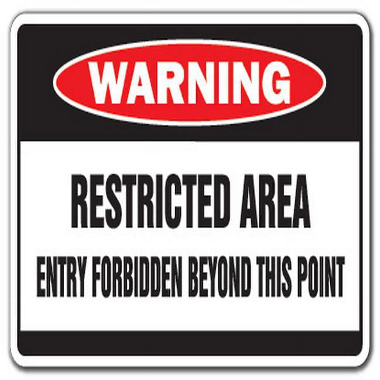Restricted Area Warning Decal - No Entry Keep Out Decals Do Not Enter ...