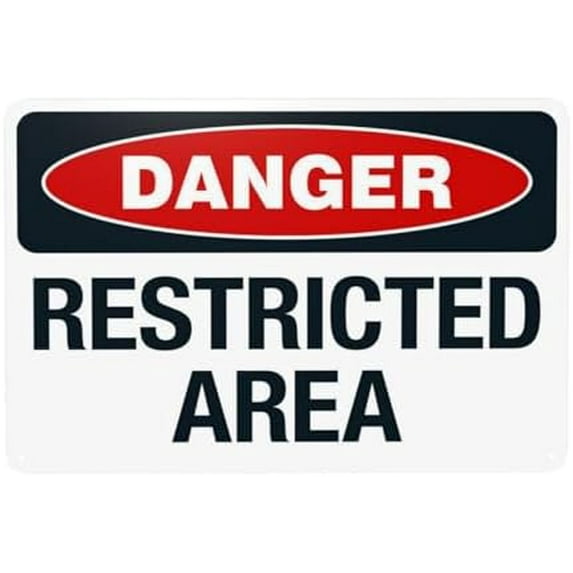 Restricted Area Warning Sign, Do Not Enter Security Metal Signs for ...