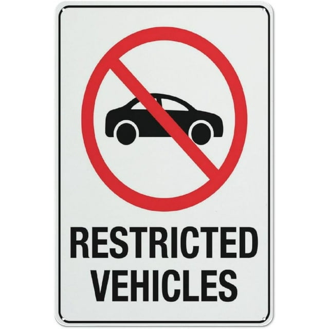 Restricted Parking Penalties Apply Sign Warning Sticker-Security Sign ...
