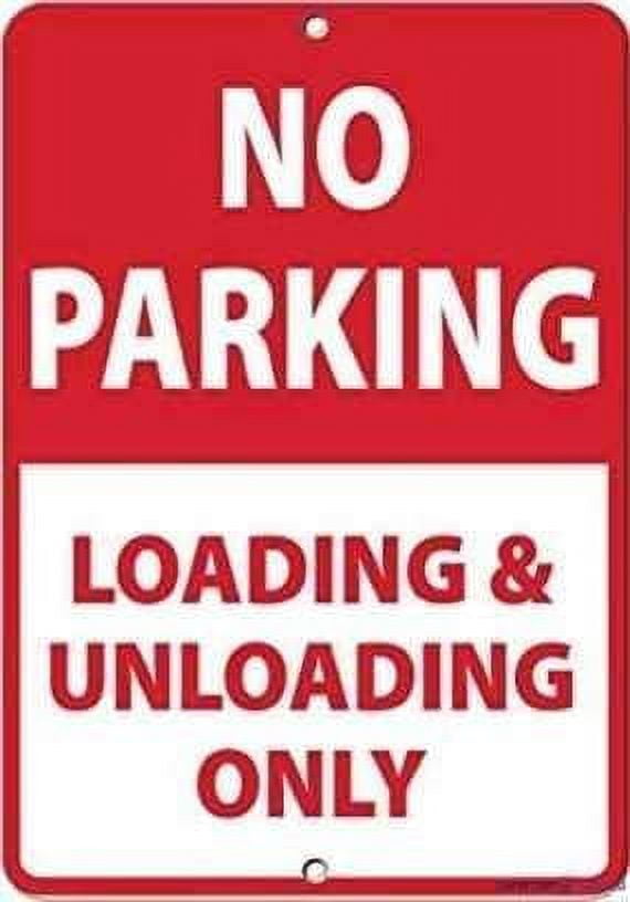 Restriction Caution Tin Sign/No Parking Loading & Unloading Only ...