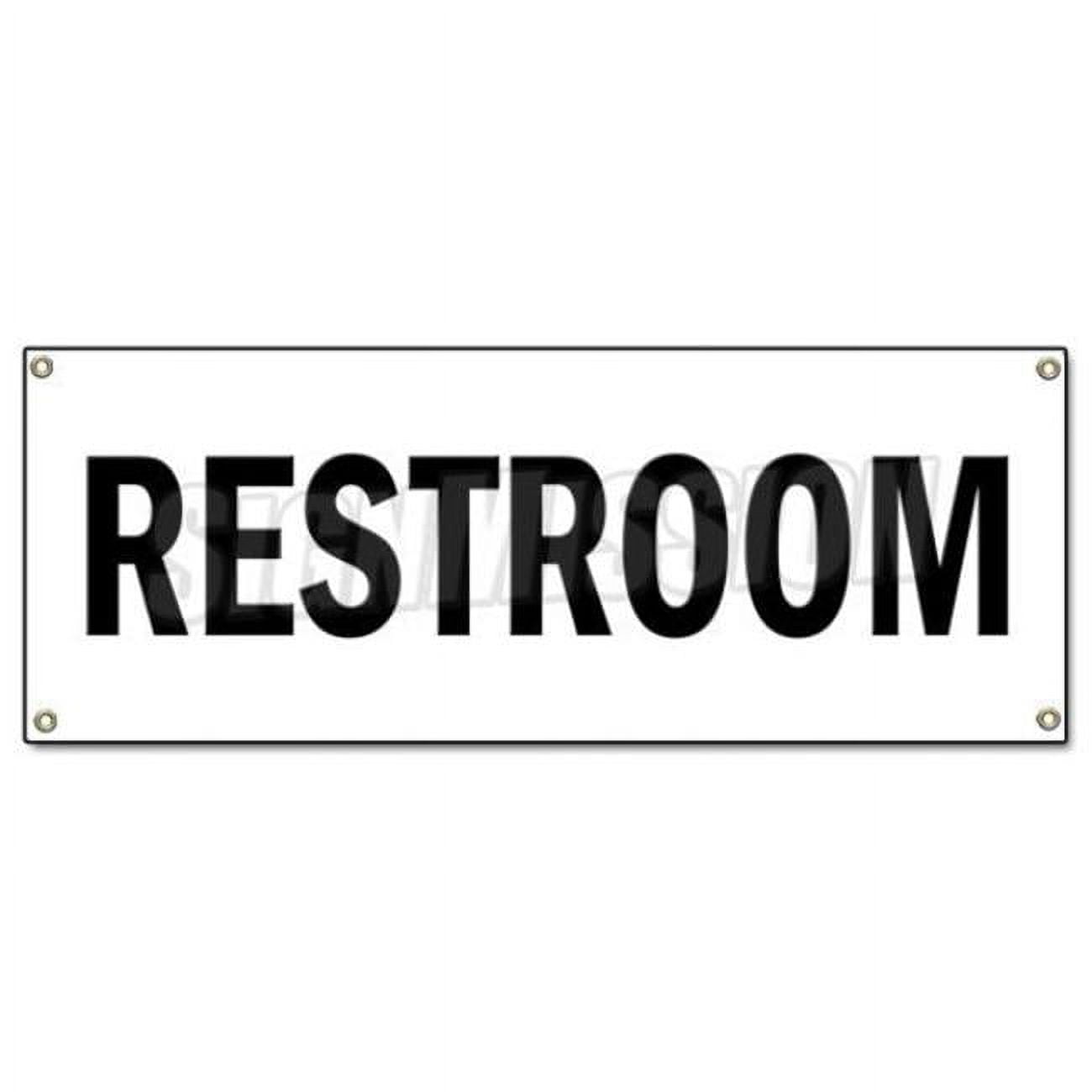 Restroom Banner Sign - John Stall Water Closet Ladies Room Bathroom ...