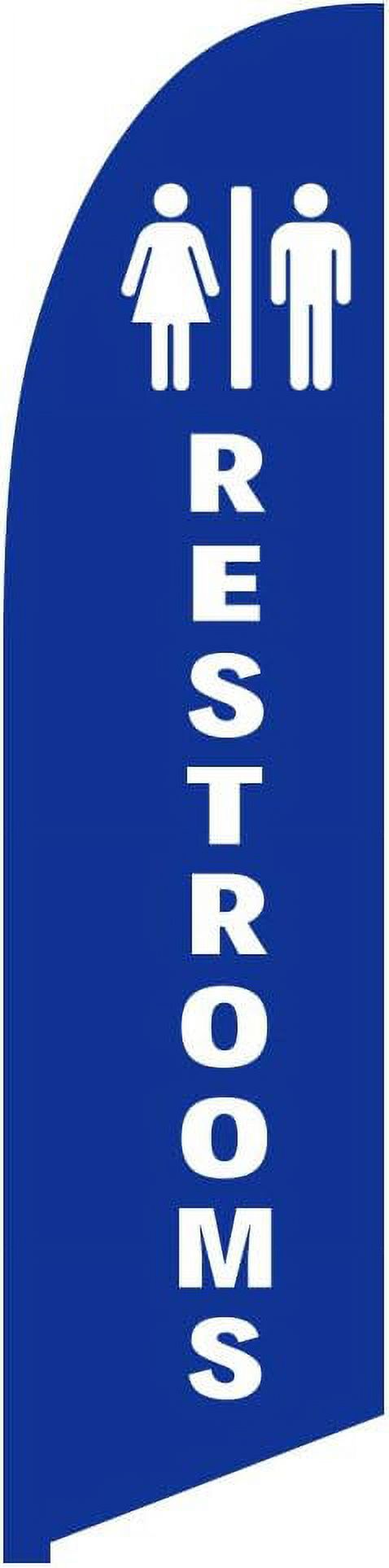 Restroom Feather Flag – Made From Tear-Resistant Knitted Polyester ...