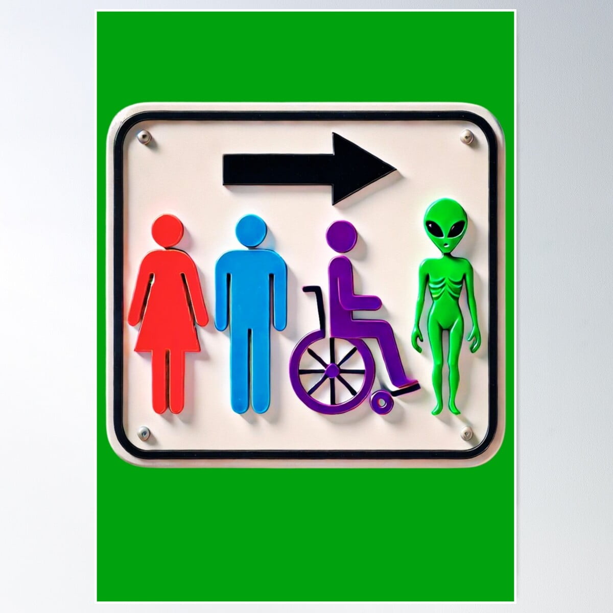 Restroom Guide Sing Poster Wall Art, Modern Wall Decor For Living Room ...