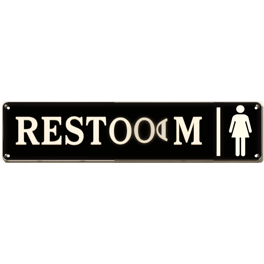 Restroom Humor Tin Sign - 16x4 Inch - Ideal for Bathroom, Office, Man ...