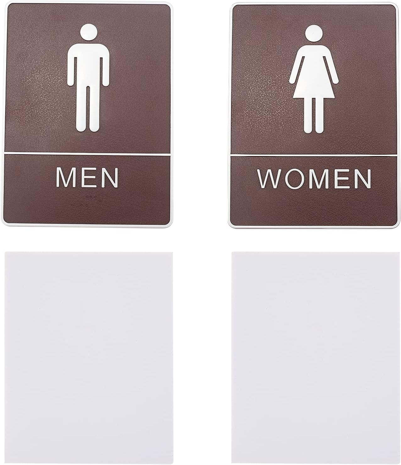 Restroom Identification Signs Men Women Brushed Bathroom Door Signage ...