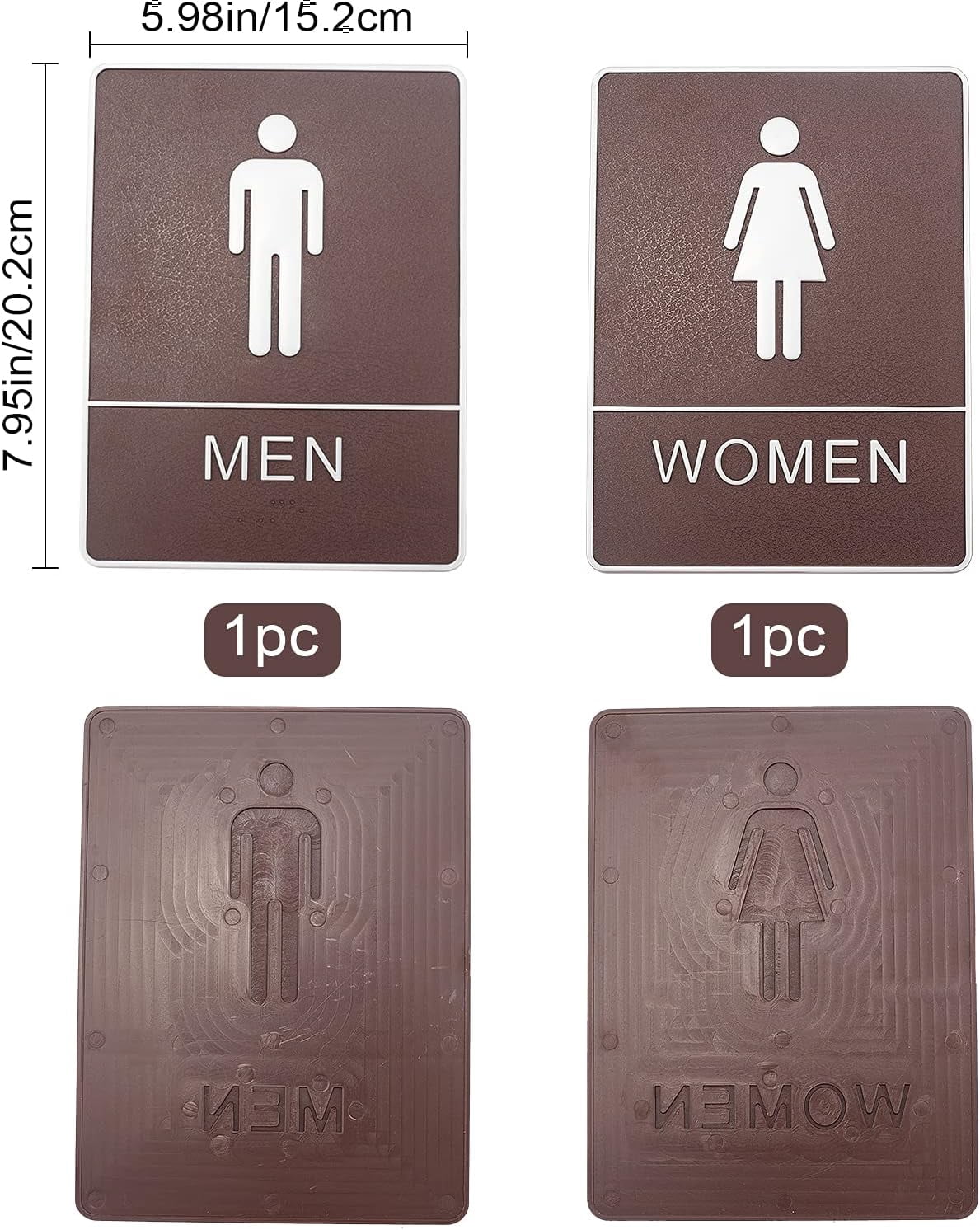 Restroom Identification Signs Men Women Brushed Bathroom Door Signage ...
