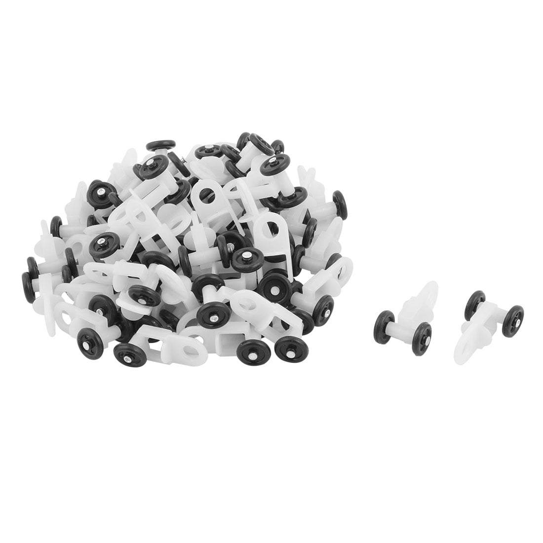 Restroom Plastic Double Wheel Curtain Drapery Track Roller Carrier ...