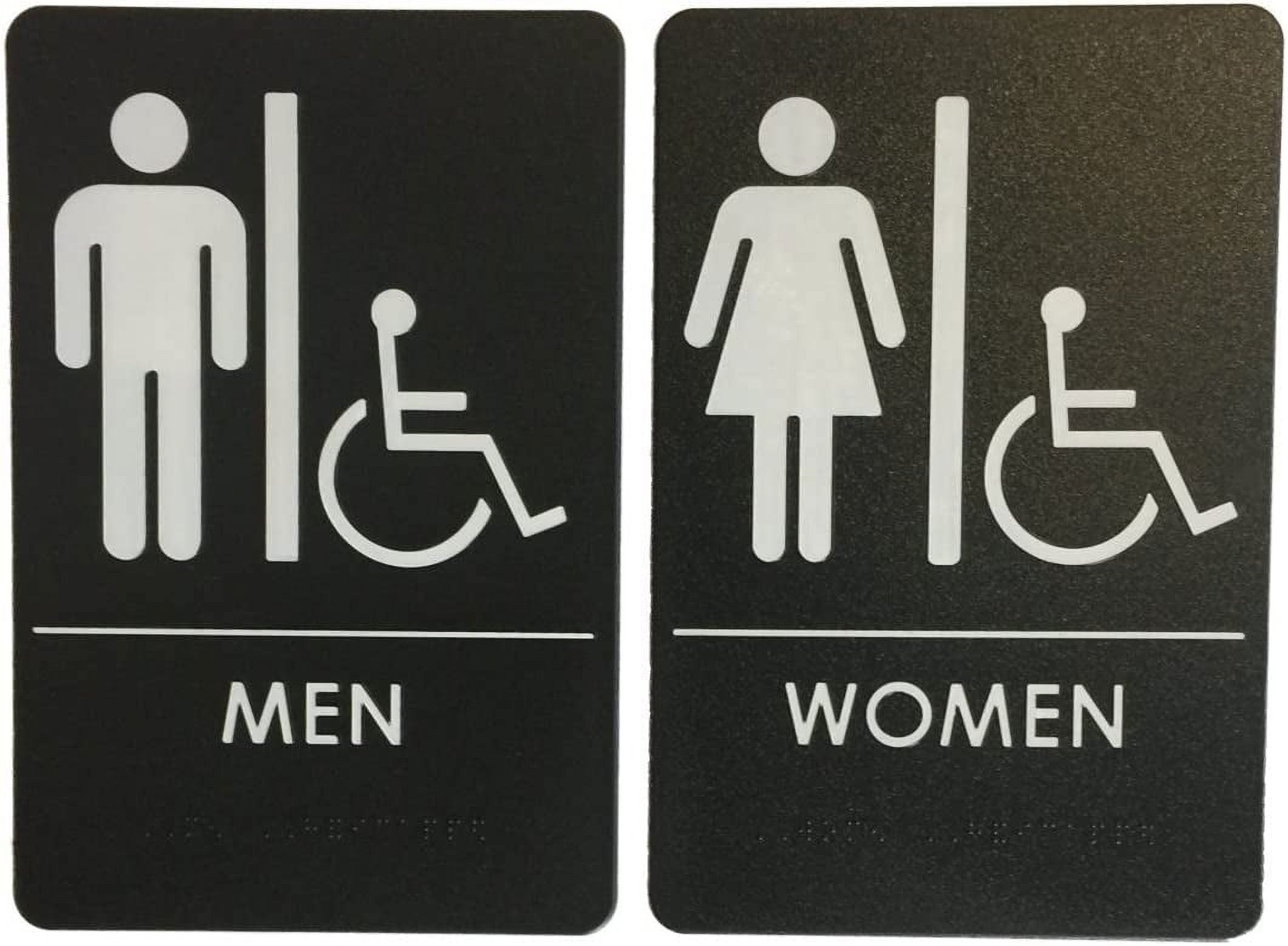 Restroom Sign Combo Pack(s By London Health Products, 12 Pack, Black ...