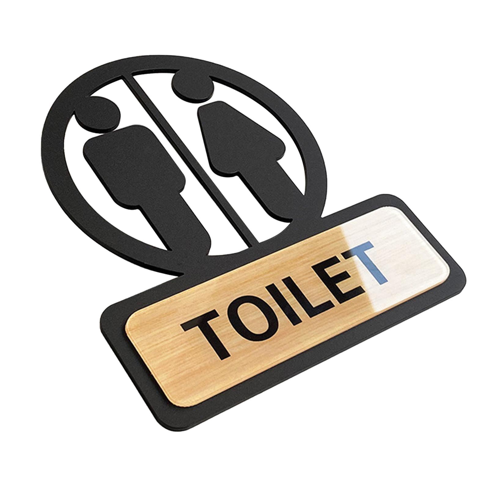 Restroom Sign Decor Bathroom Door Signs Door Plates Identification ...