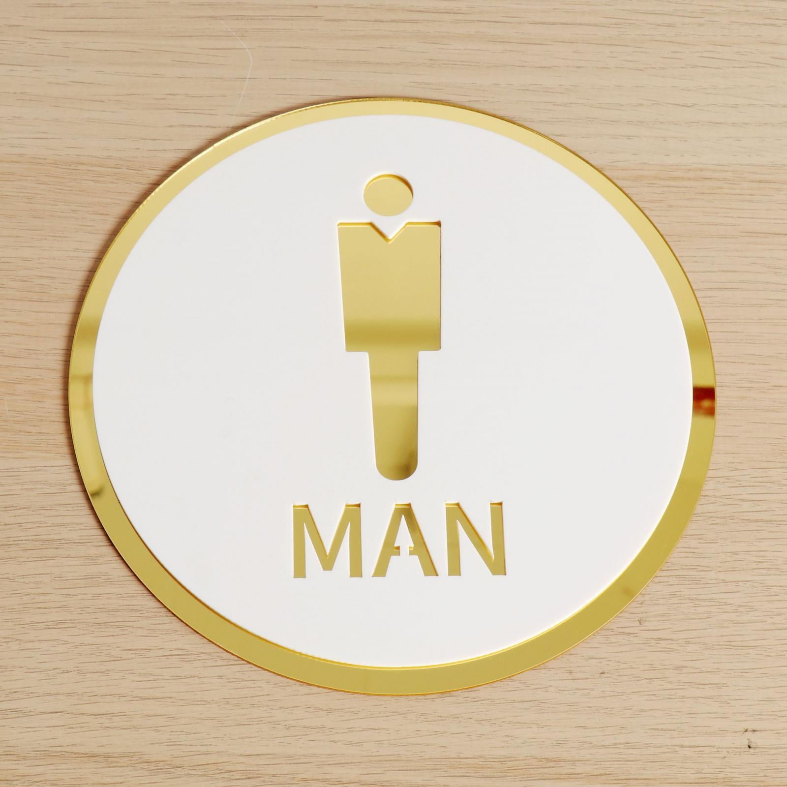 Restroom Sign,Restroom Sign Acrylic Bathroom Sign Decor,Toilet Symbol ...