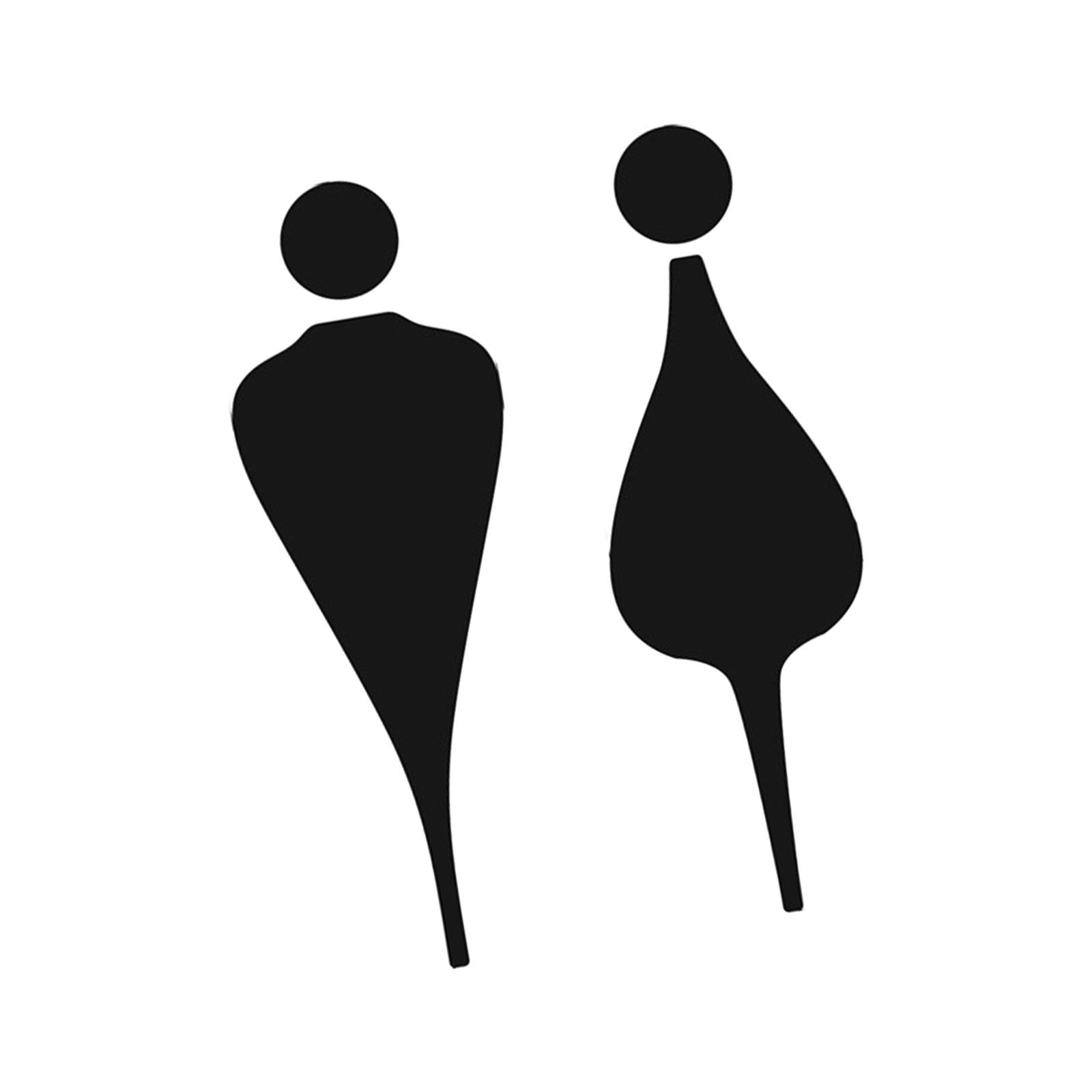 Restroom Sign,Restroom Sign Acrylic Bathroom Sign Decor,Toilet Symbol ...