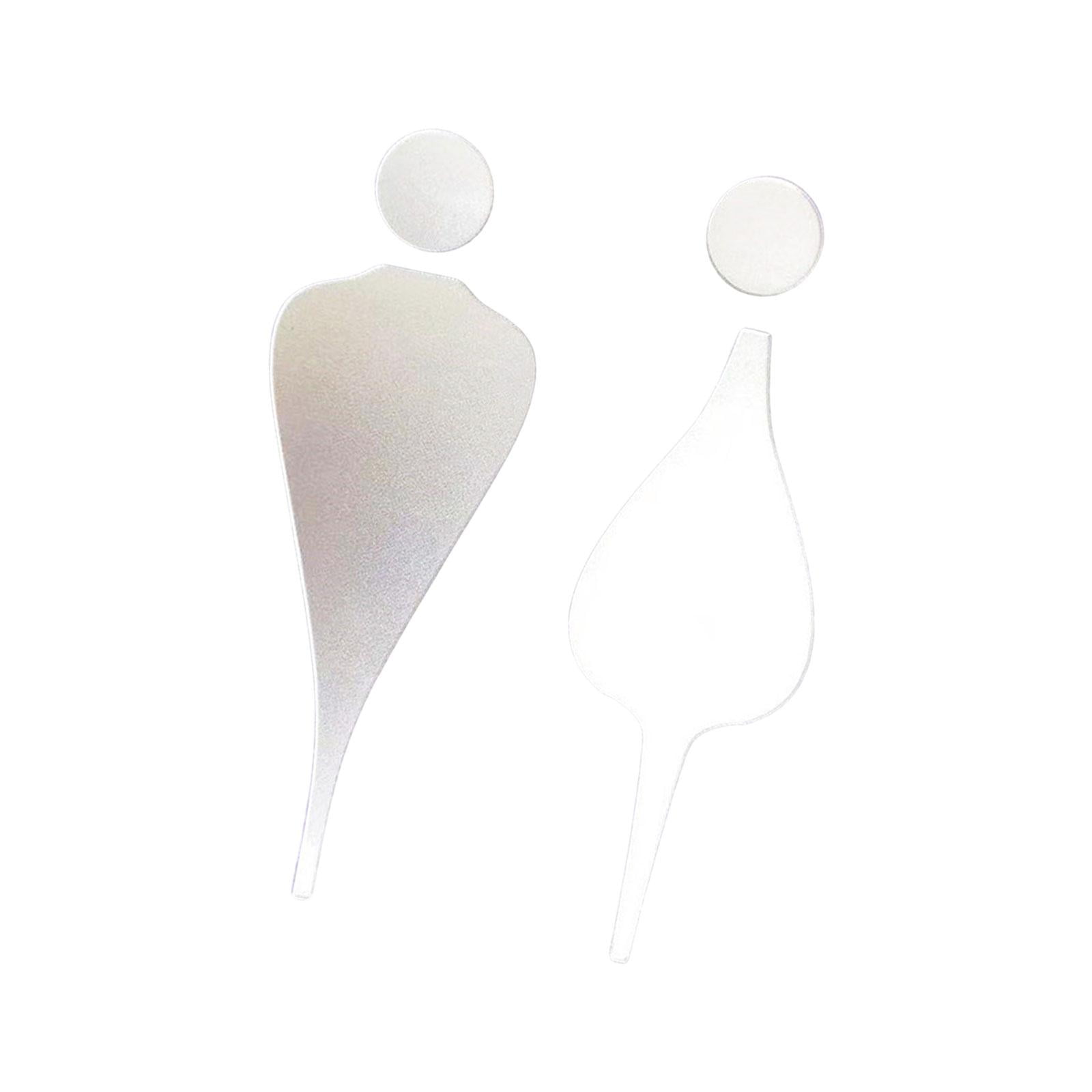 Restroom Sign,Restroom Sign Acrylic Bathroom Sign Decor,Toilet Symbol ...