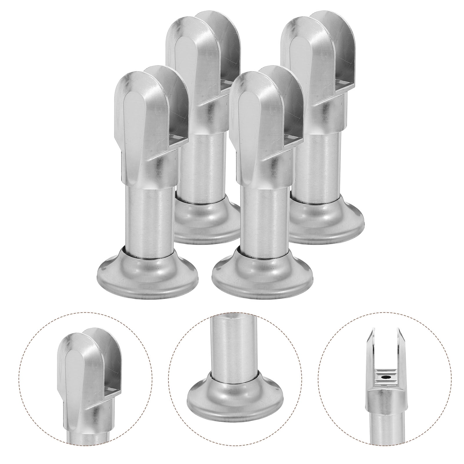 Restroom Supply,4Pcs Public Restroom Partition Fittings Stainless Steel ...