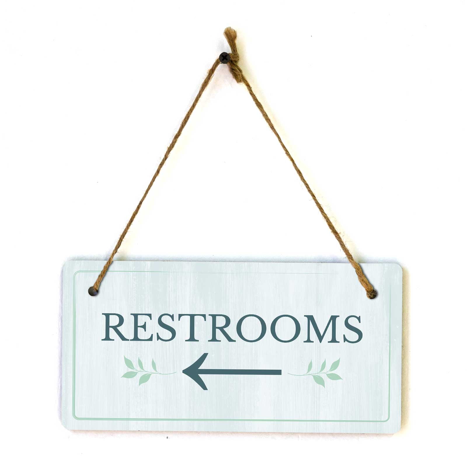 Restrooms ? 5x10 Hanging Wall or Door Sign | Rustic Wood Restroom ...