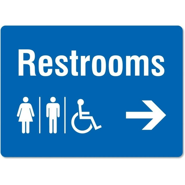 Restrooms Arrow Right Sign Directional Signs Toilet Signs Metal Tin ...