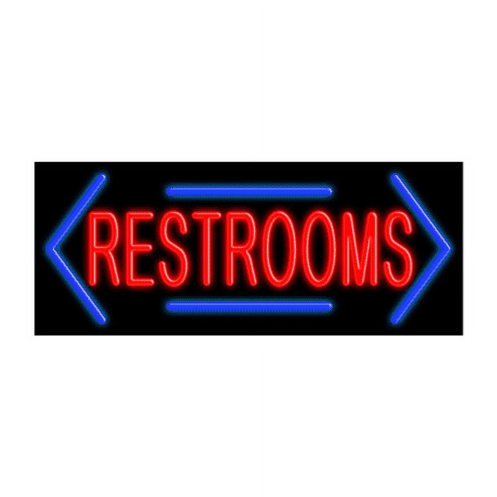 Restrooms-Glass Neon Sign Made in USA - Walmart.com