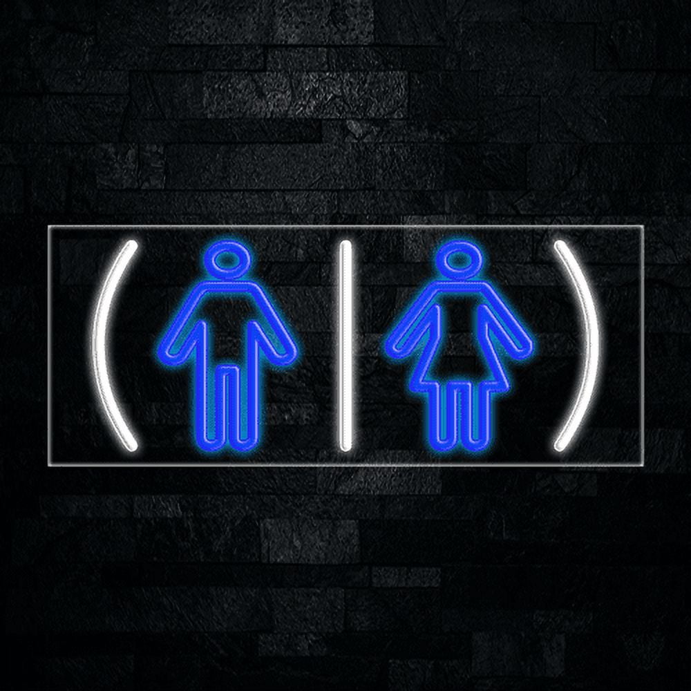 Restrooms-LED Neon Sign 30"L x 12"H #30288 - Walmart.com