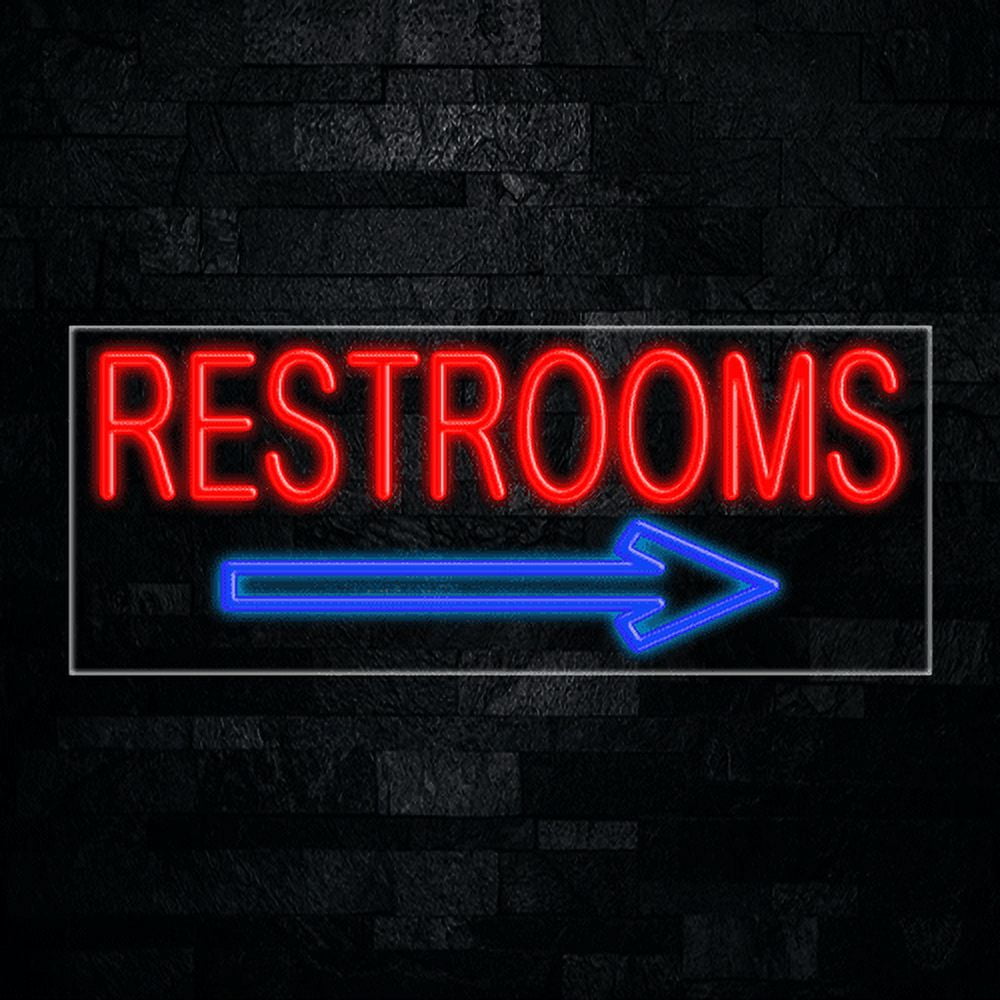 Restrooms-LED Neon Sign 30"L x 12"H #30616 - Walmart.com