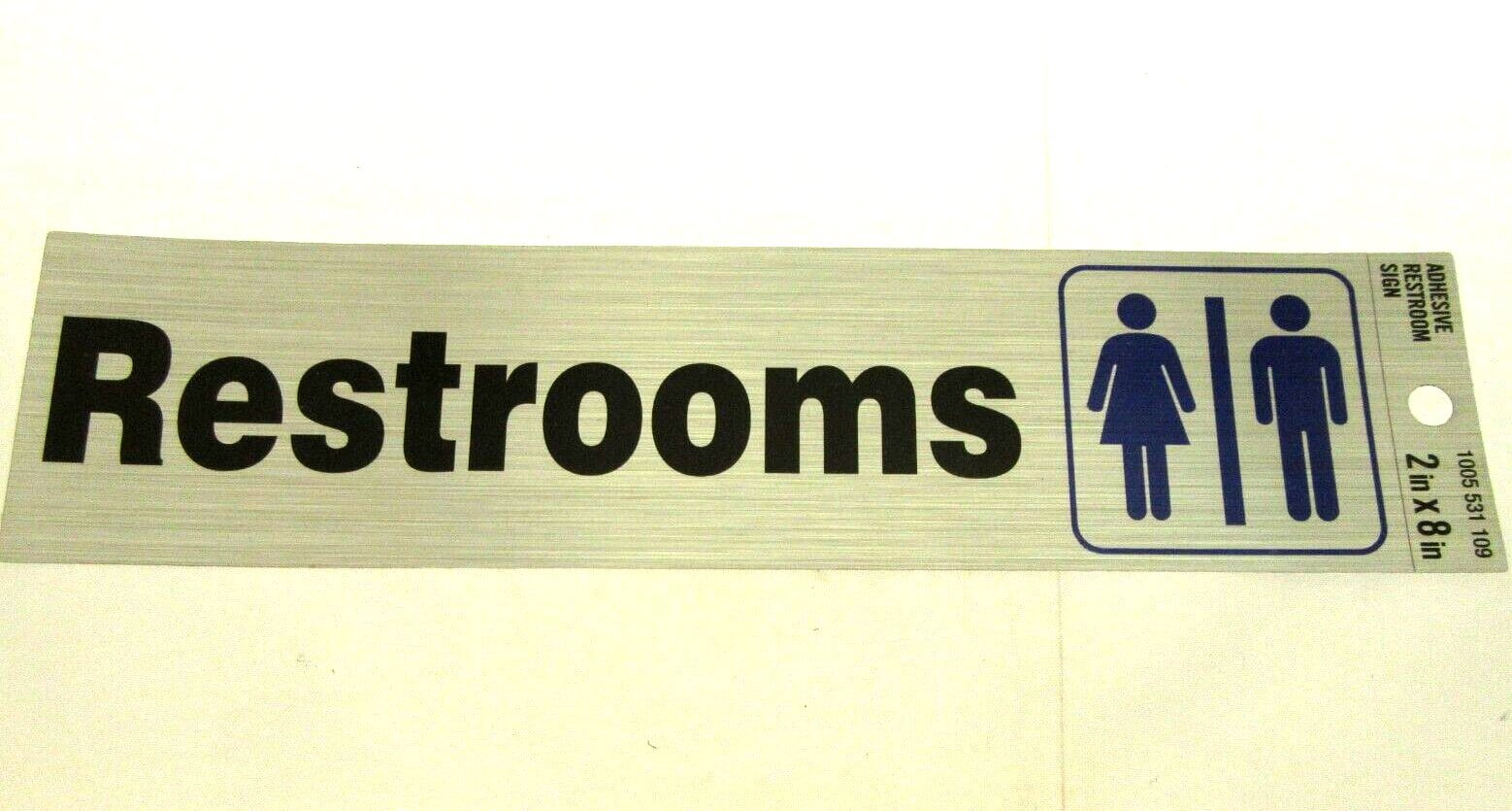 Restrooms Self Adhesive Metal Sign - Walmart.com