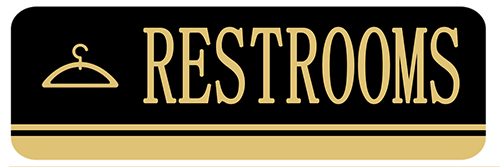 Restrooms Sign, 10" X 3" Acrylic Smoking Signs With Strong Adhesive ...
