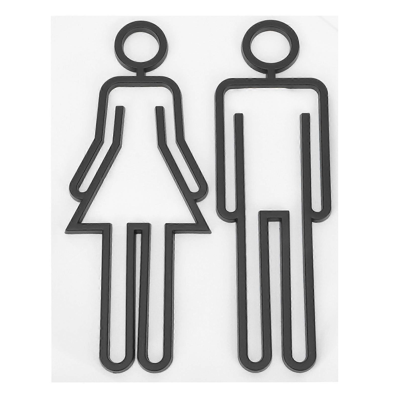 Restrooms Sign Male Toilet Sign Rectangular Shape Restroom Usage 8.9×2. ...