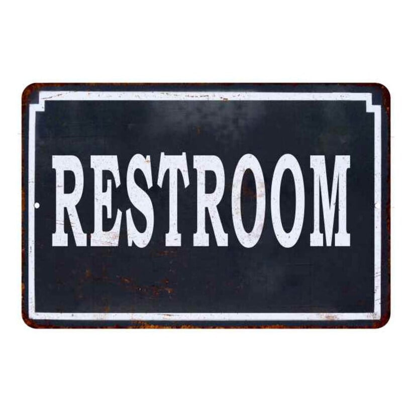 Restrooms Sign, Restaurant Sign, Cafe Diner Wall Decor, Bathroom sign ...