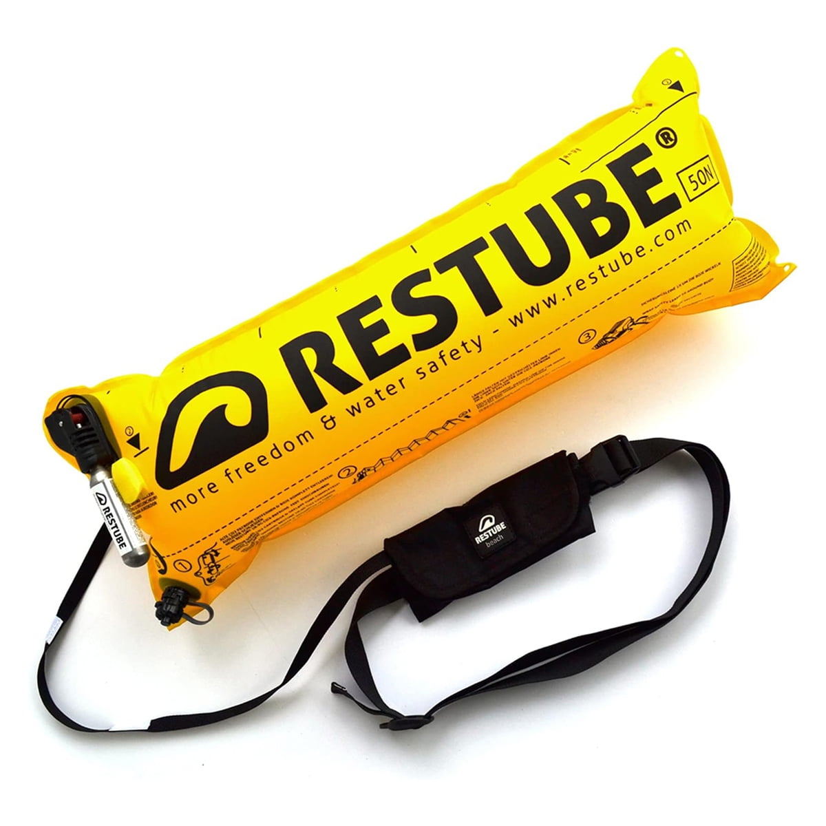 Restube Beach Inflatable Floating Buoy, Jet Black - Walmart.com