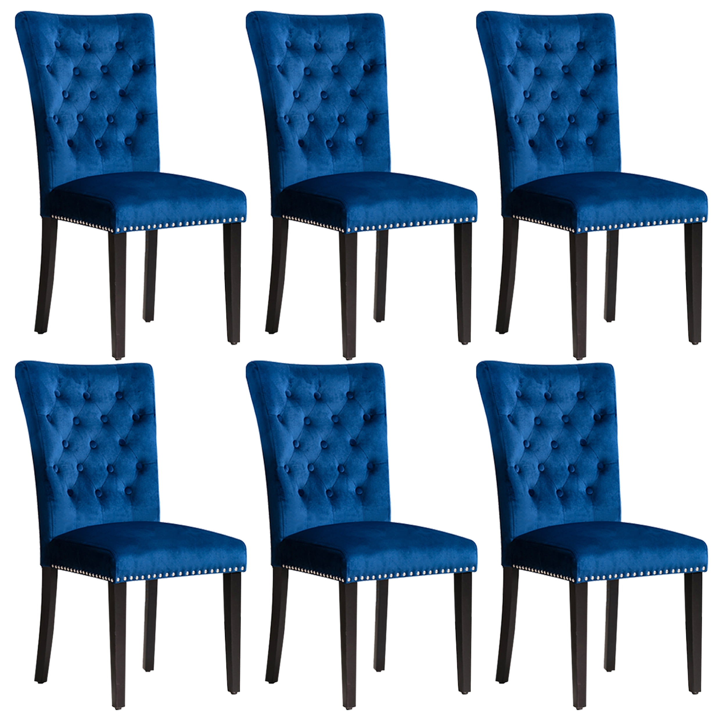 Restworld Dining Chair ,Set of 6 Elegantly Upholstered Velvet Chairs ...