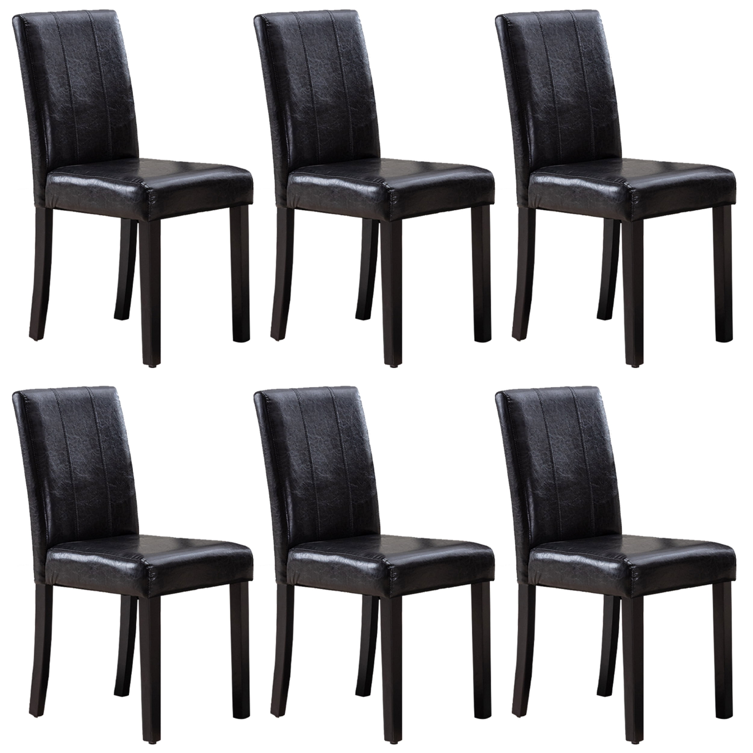 Restworld Dining Chairs Set of 6 ,Modern Home Faux Leather Upholstered ...