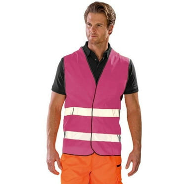 Safety Depot Pink Reflective Safety Vest with Pockets 8038-PK-XL ...
