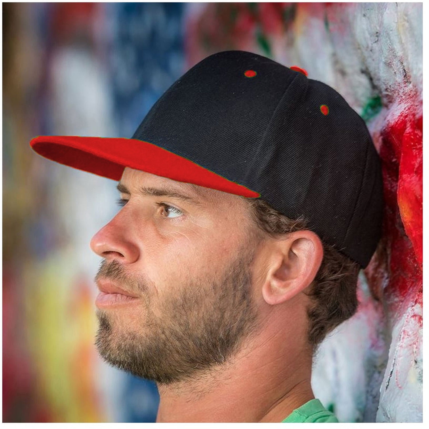 Result Core Bronx Original Flat Peak Snapback Dual Color Cap (Pack of 2 ...