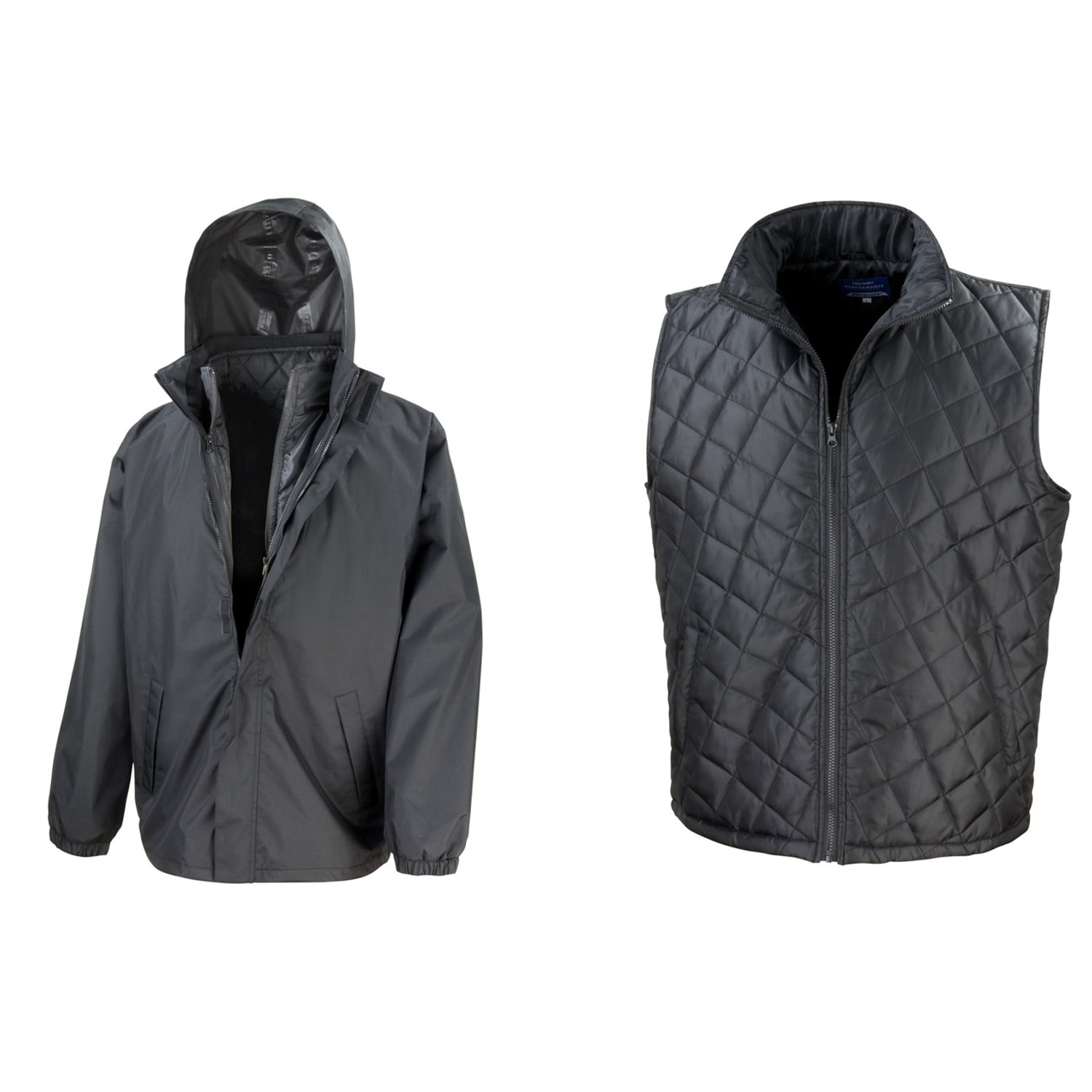 Result Mens Core 3-in-1 Jacket with Quilted Bodywarmer Jacket - Walmart.com