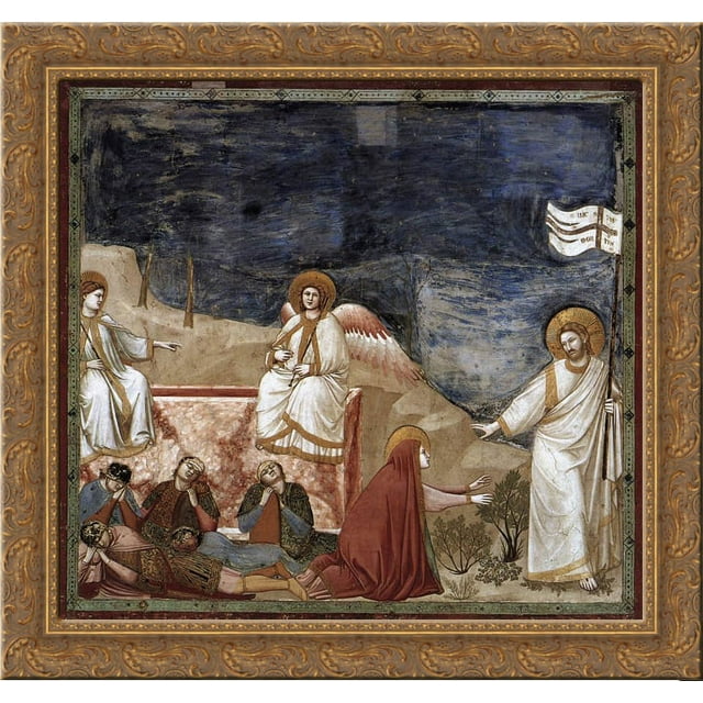 Resurrection (Noli me tangere) 24x20 Gold Ornate Wood Framed Canvas Art ...