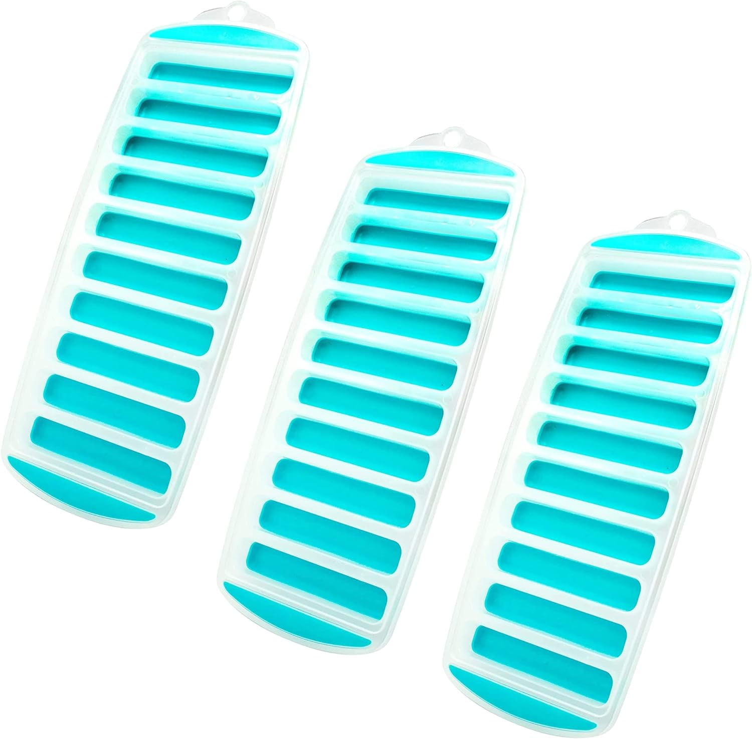 Resusable Silicone and Plastic Water Bottle Ice Cube Stick Tray, Easy ...