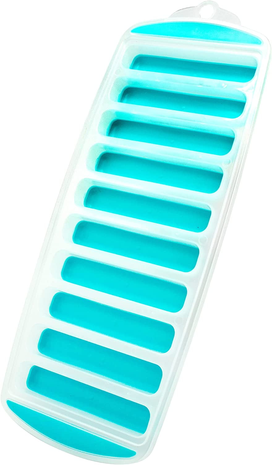 Resusable Silicone and Plastic Water Bottle Ice Cube Stick Tray, Easy ...