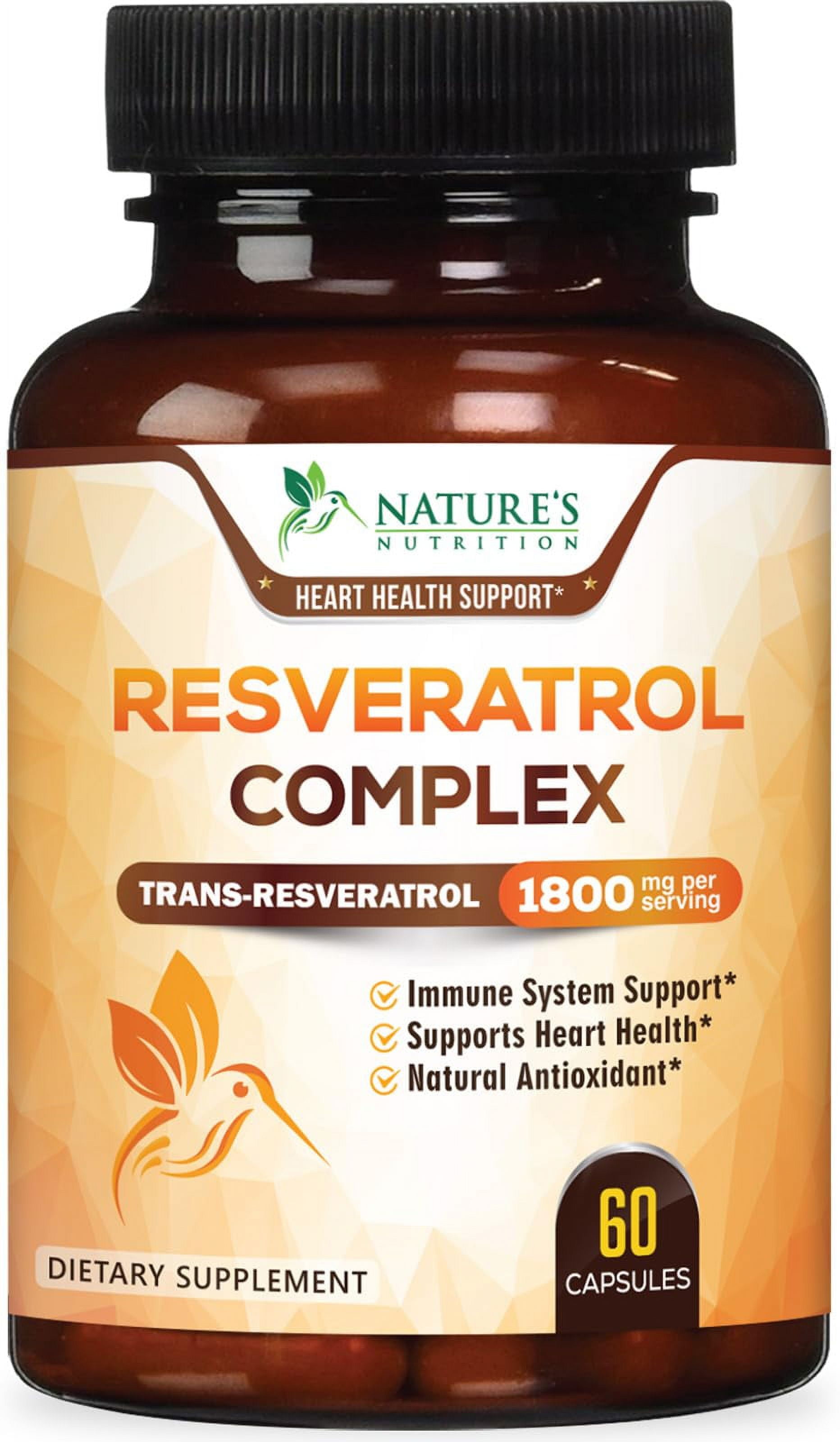 Resveratrol 1800mg Per Serving - Potent Antioxidants for Immune Support ...