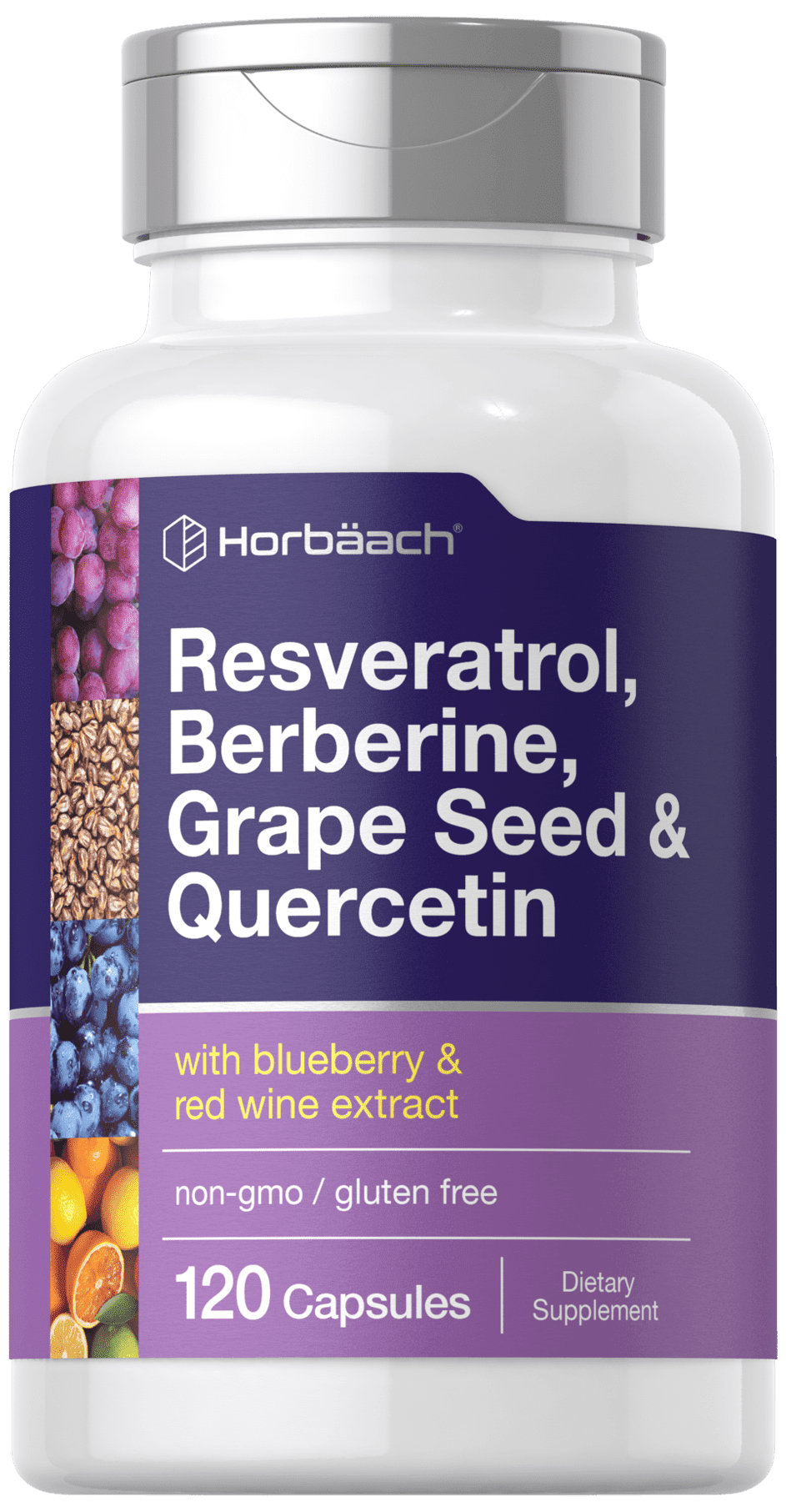 Horbaach Resveratrol, Berberine, Grape Seed, Quercetin, Antioxidant ...