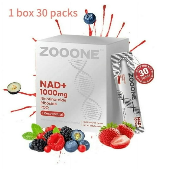 Resveratrol-Enhanced Zoone NAD+ Mix – 1000mg NR, 30 Berry Servings ...