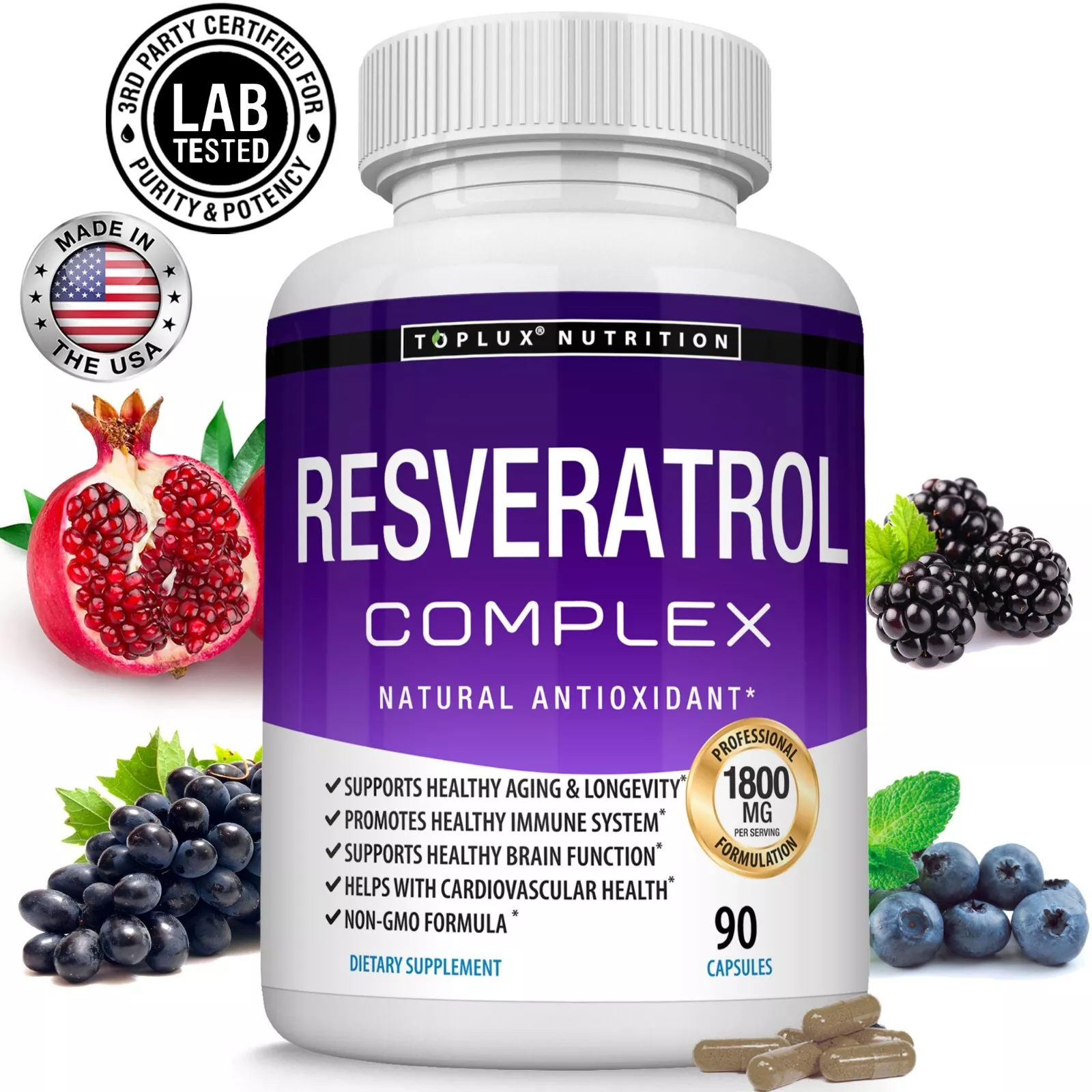 Resveratrol_Maximum_Strength_90_Capsule_Premium_Formula_Anti_Aging_Antioxidant - Walmart.com