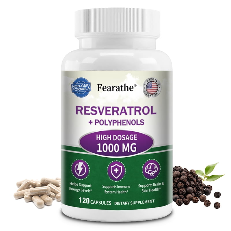 Resveratrol & Polyphenol Complex 1000mg - Support Immune, Brain, and ...